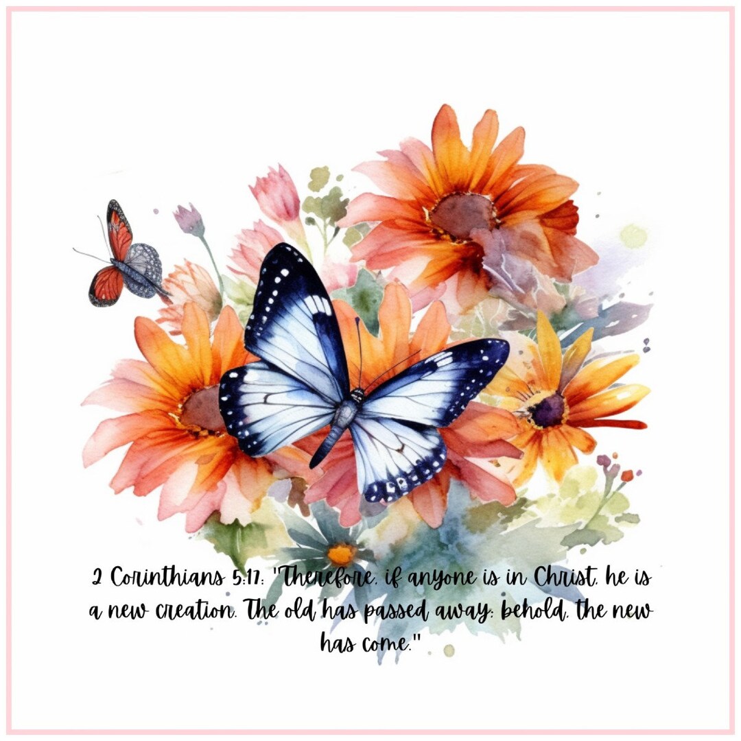 2 Corinthians 5:17 Butterfly JUMBO 10.5 Inch Mini Fabric Art Panel - Etsy