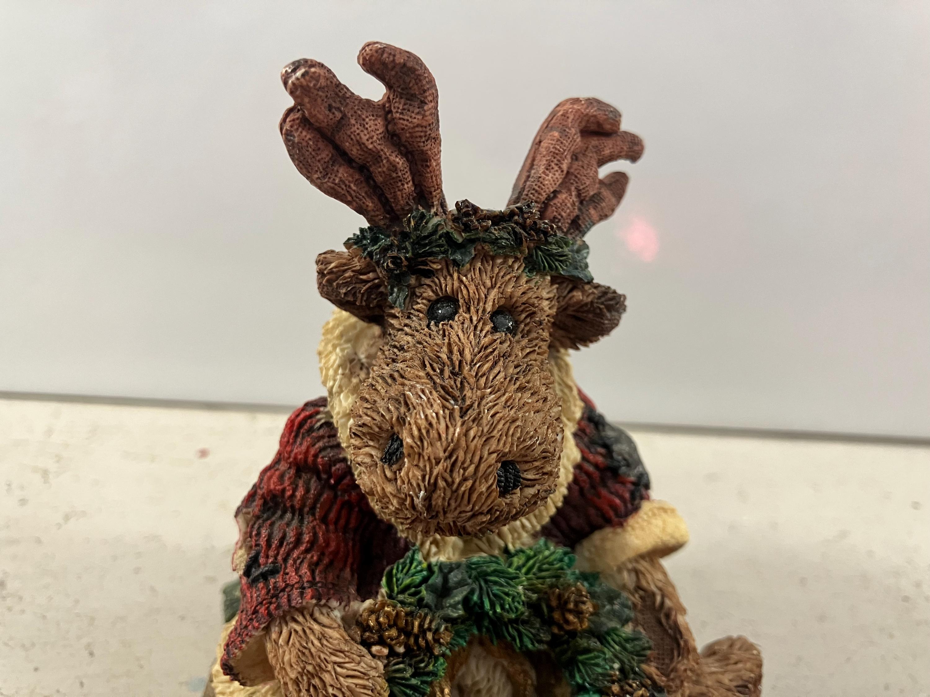 Maynard the Santa Moose Boyds Bears Bearstone Collection Retired ...