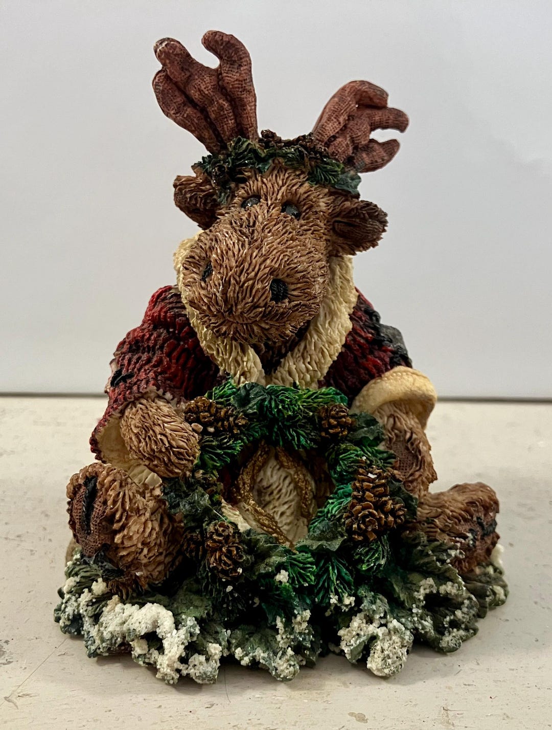 Maynard the Santa Moose Boyds Bears Bearstone Collection Retired ...