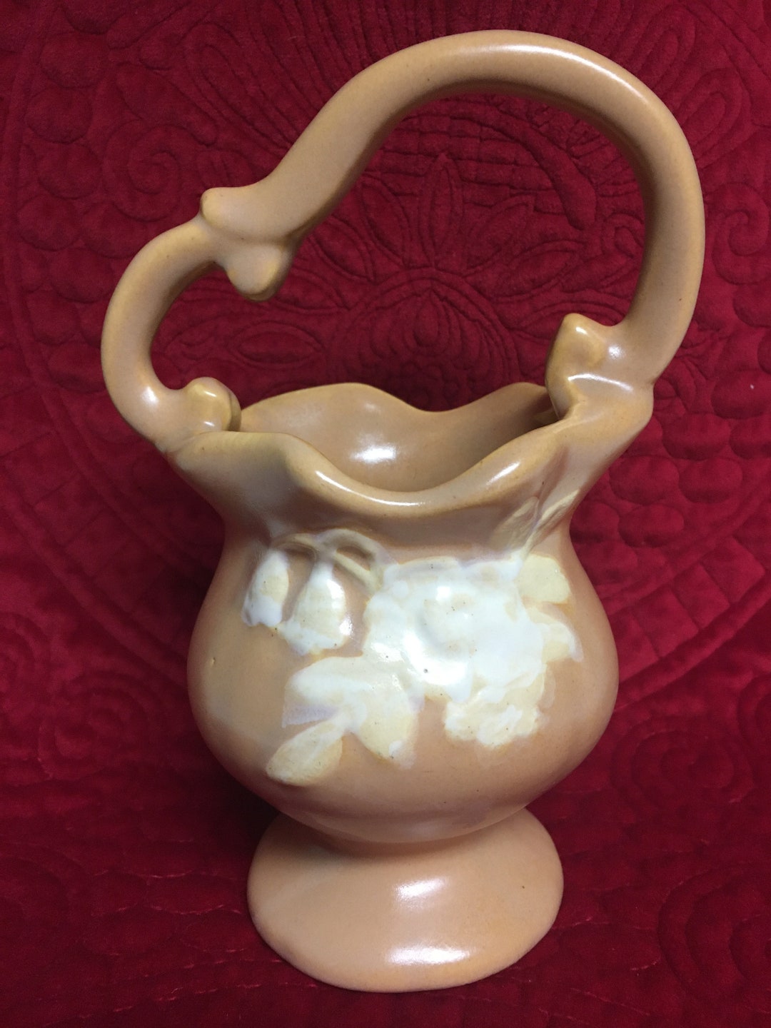 Weller Vase Weller Pottery Handled Vase Weller Peach Vintage Vase - Etsy