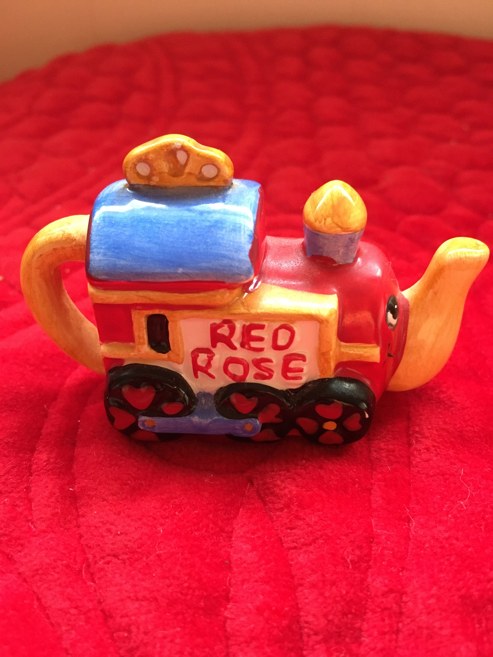 Mini Tea Pot Red Rose Tea Pot Miniatures Vintage Tea Pot - Etsy