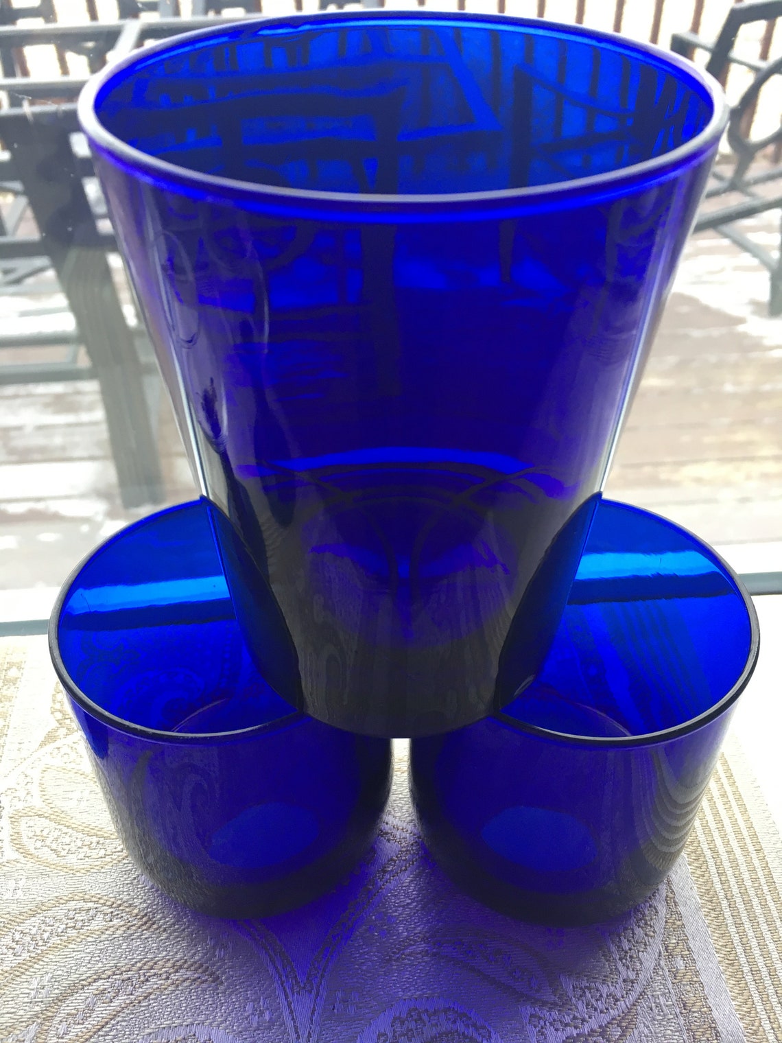 Vintage Cobalt Blue Glassware lot 5 in Total Barware Luminarc Cobalt ...