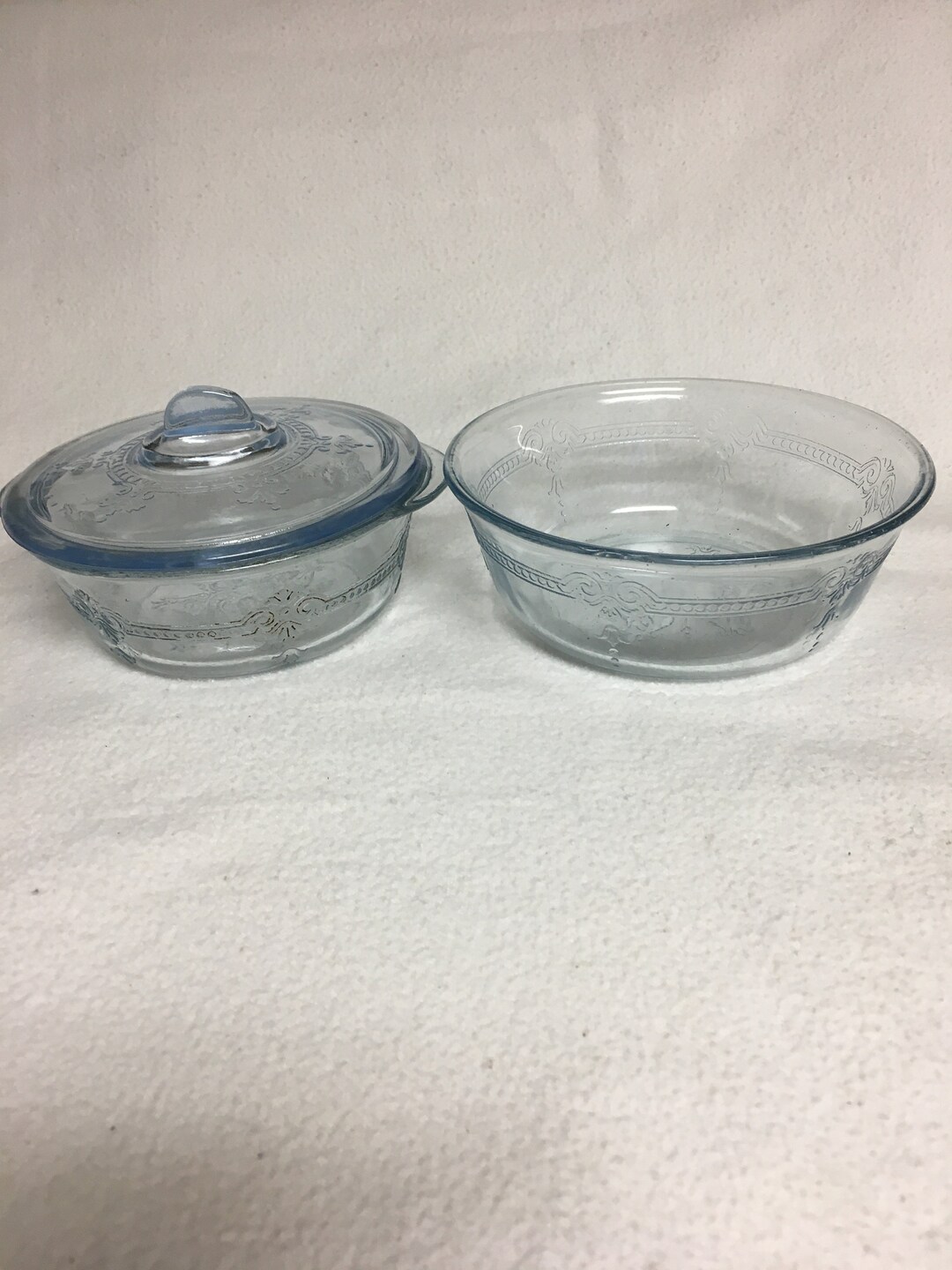 Fire King Blue Sapphire Philbe Bowls (2) - Etsy