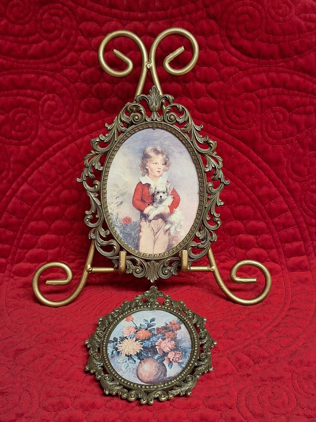 Victorian Oval Metal Frames 2 Vintage Metal Frames Made in - Etsy