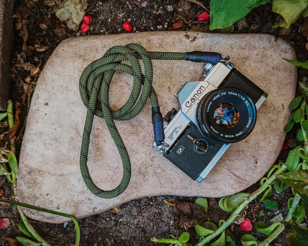 Olive Drab With Black Tracers Rope Camera Neck Strap for Fujifilm ...