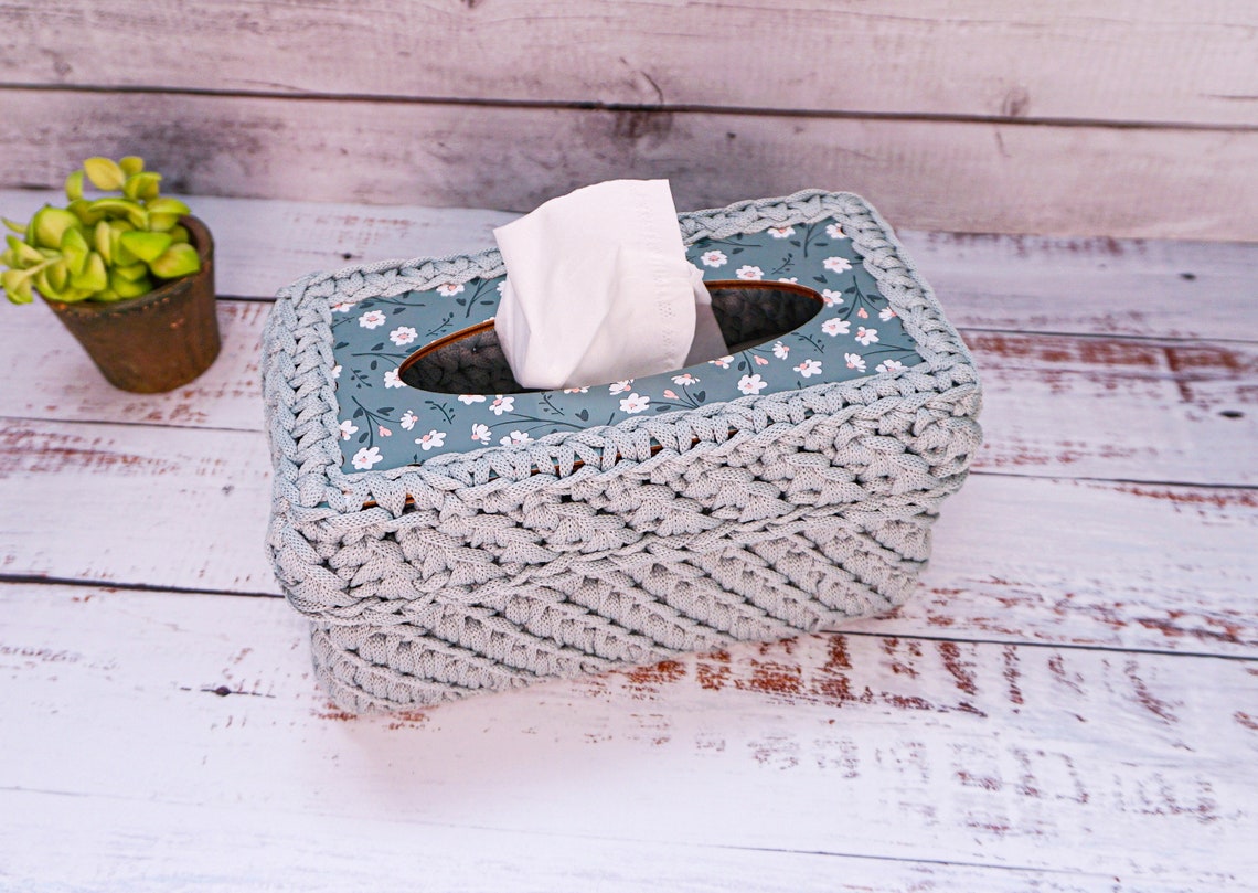 Crochet Tissue Box Pattern With Crochet Instructions for Crochet ...