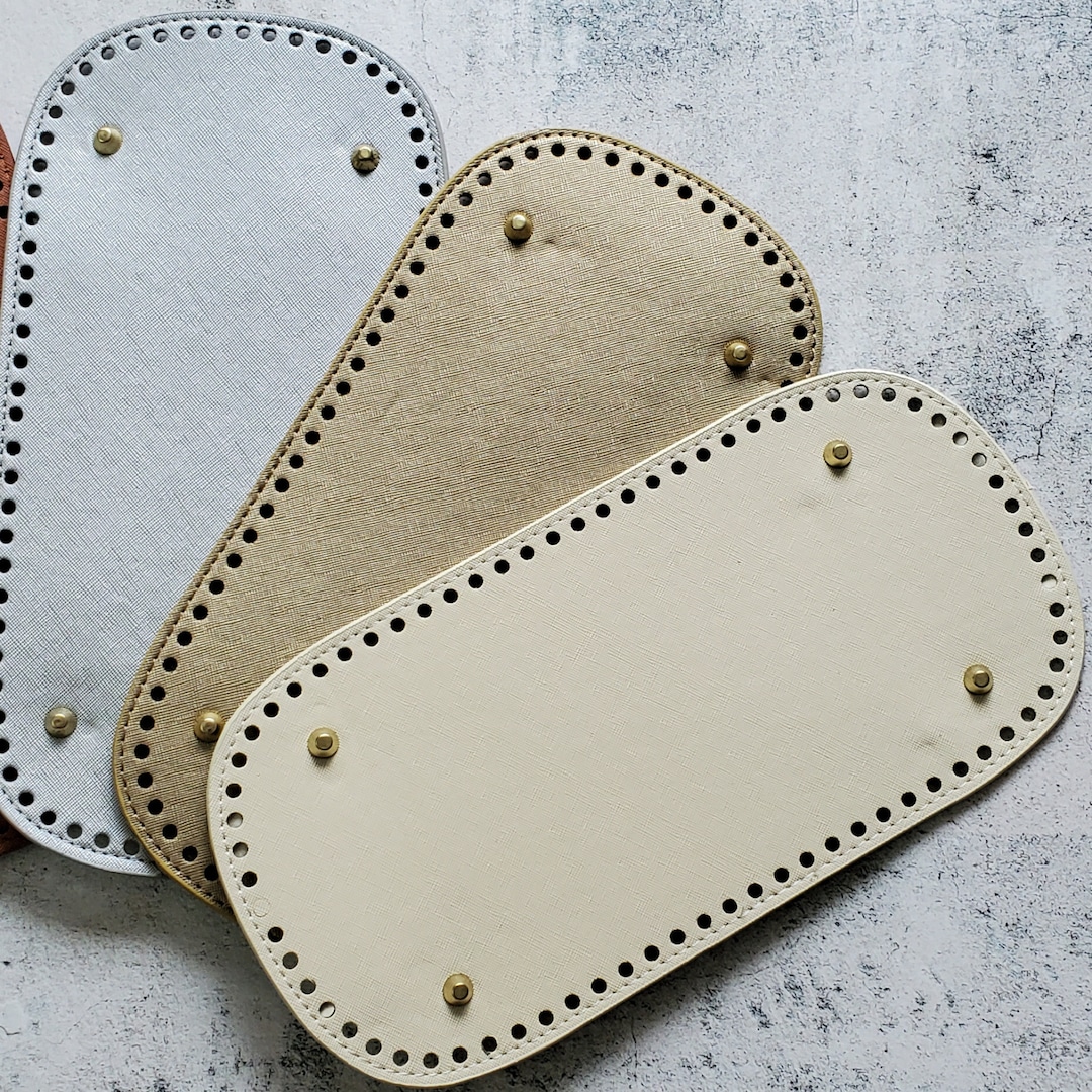Leather Bottom for Crochet Bag Making, Purse Crochet Base With Holes ...