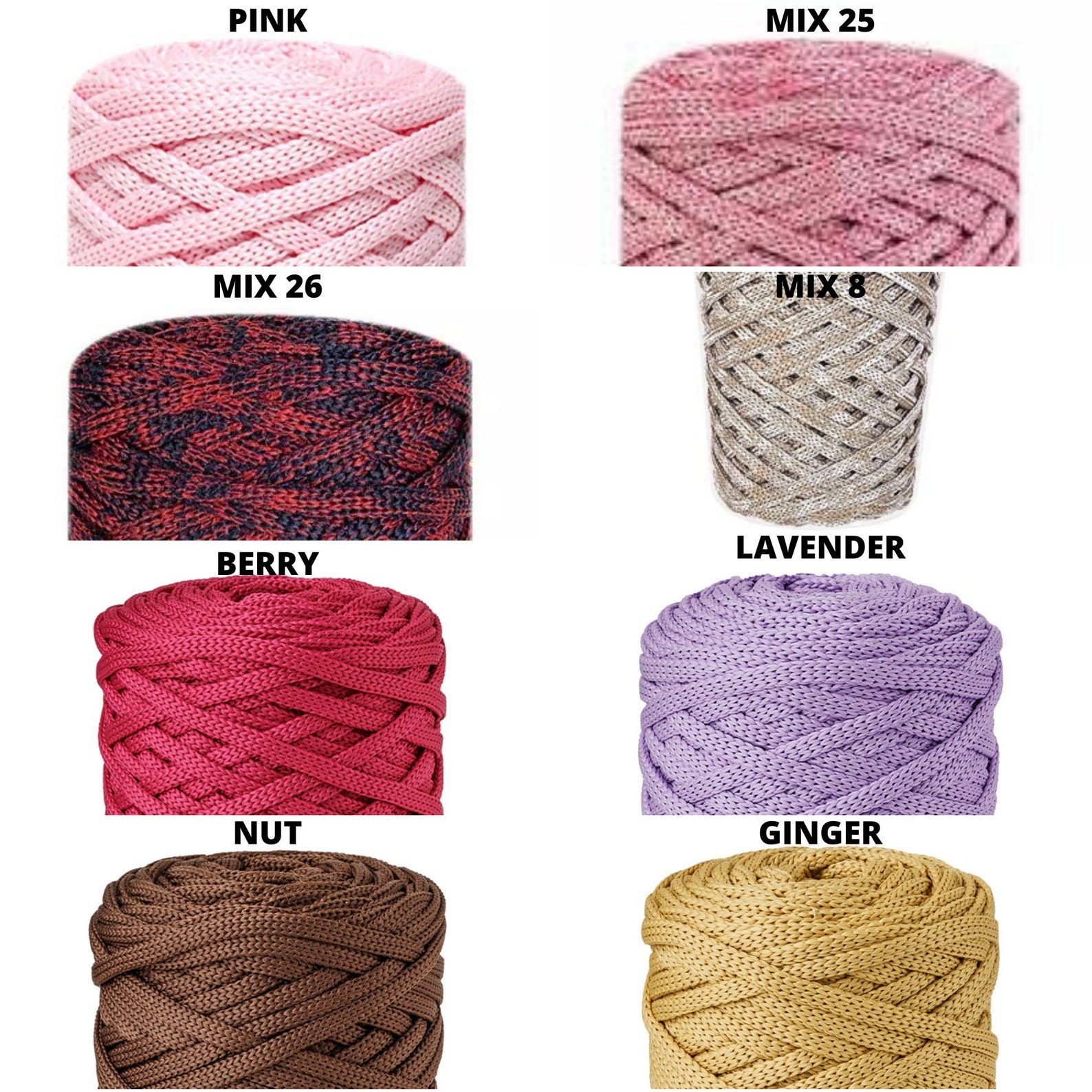 Crochet 5 Mm Cord, Macrame Poly Rope for Crochet and Knitting Baskets ...
