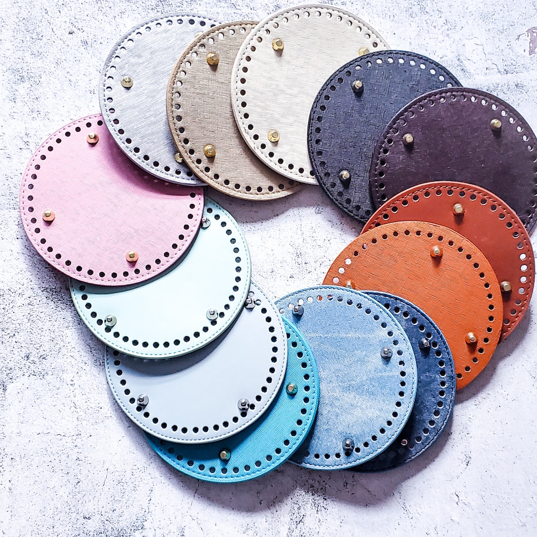 Leather Bottom for Crochet Bag Making, Purse Crochet Base With Holes ...