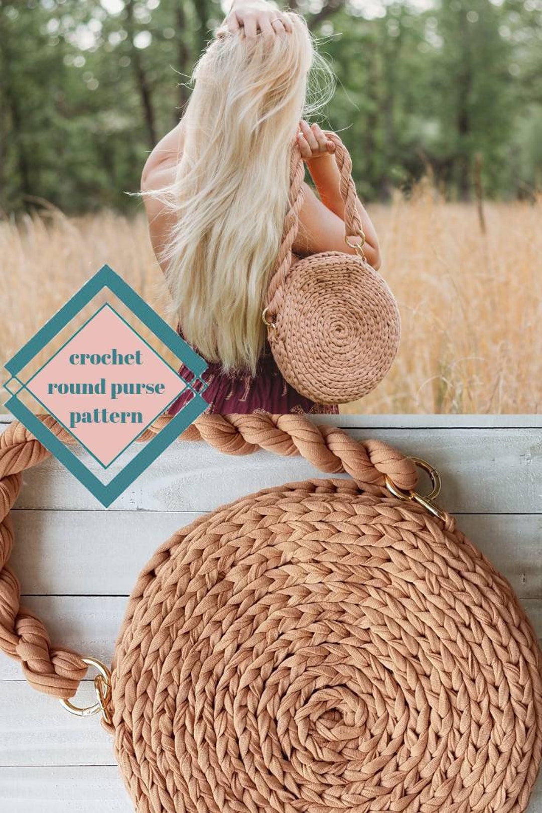 Crochet Bag Pattern in PDF With Crochet Instructions. Crochet Boho Bag ...