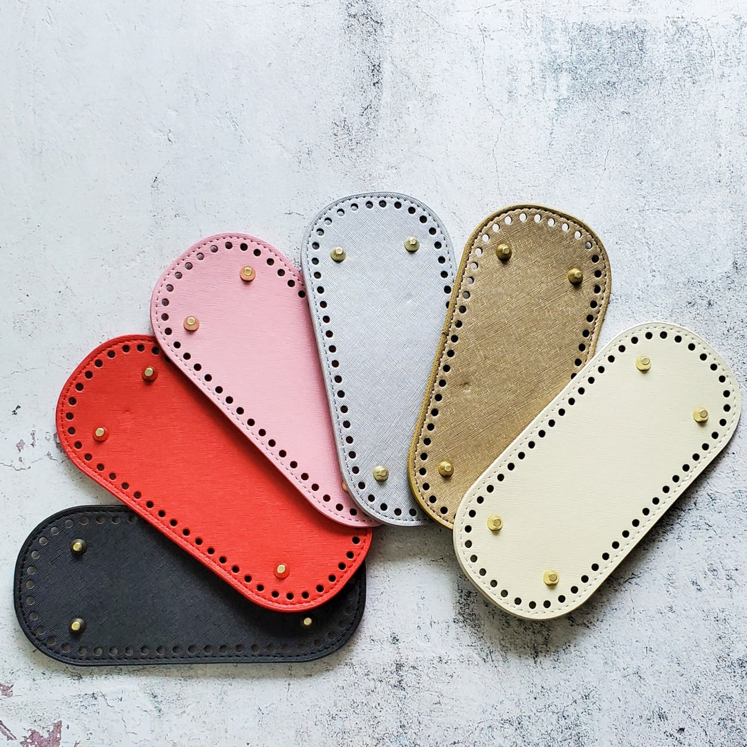 Leather Bottom for Crochet Bag Making, Purse Crochet Base With Holes ...