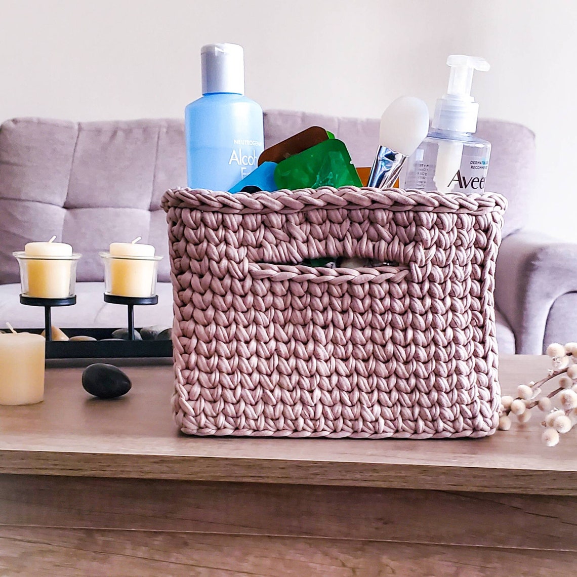 Crochet Square Basket Pattern in PDF With Crochet Instructions. Square ...