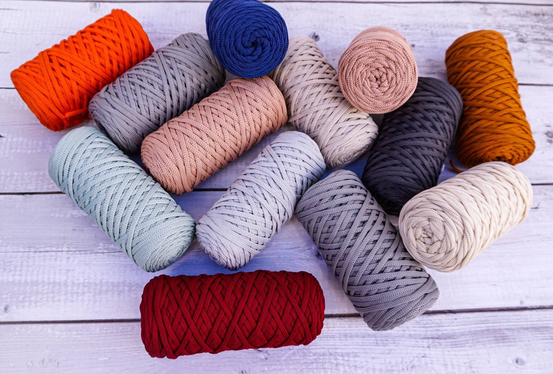 Crochet 5 mm cord macrame poly rope for crochet and knitting | Etsy