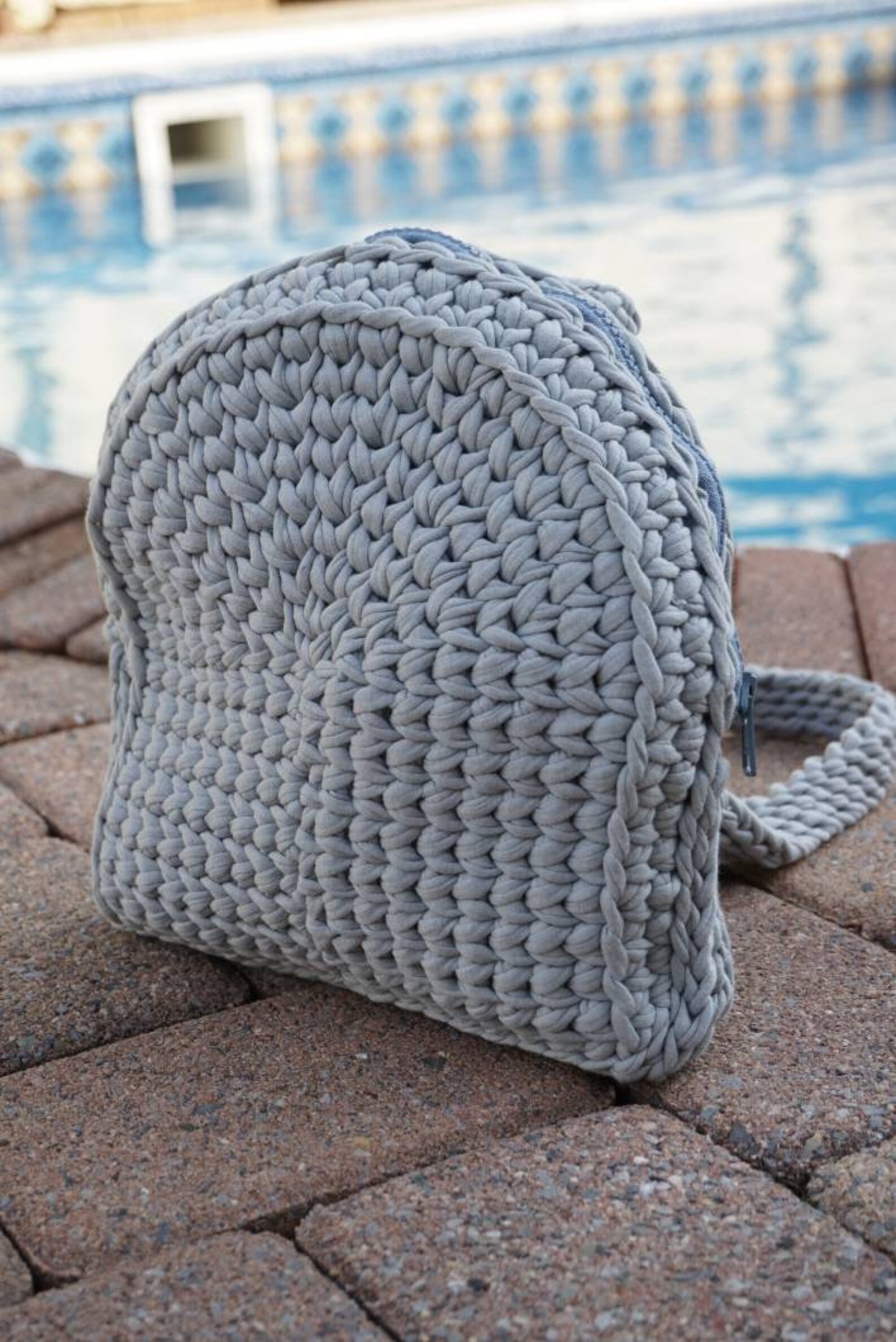 Mini Backpack Crochet Pattern Tshirt Yarn Crochet Bag - Etsy