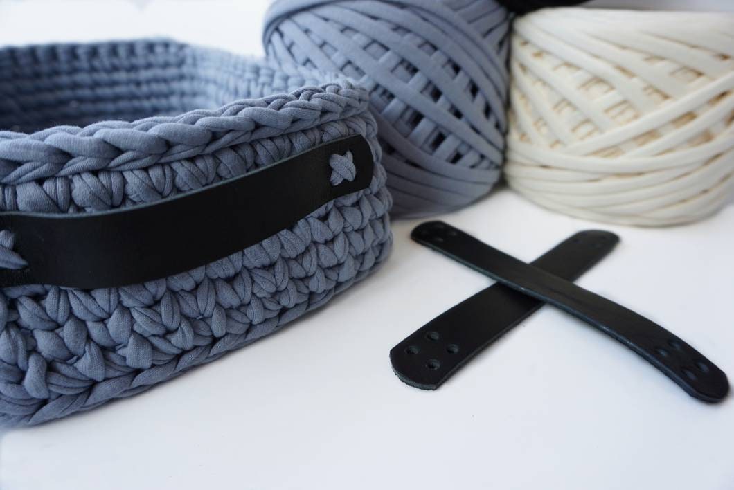 Crochet Basket With Handles Kit Basket Pattern Crochet Bowl | Etsy