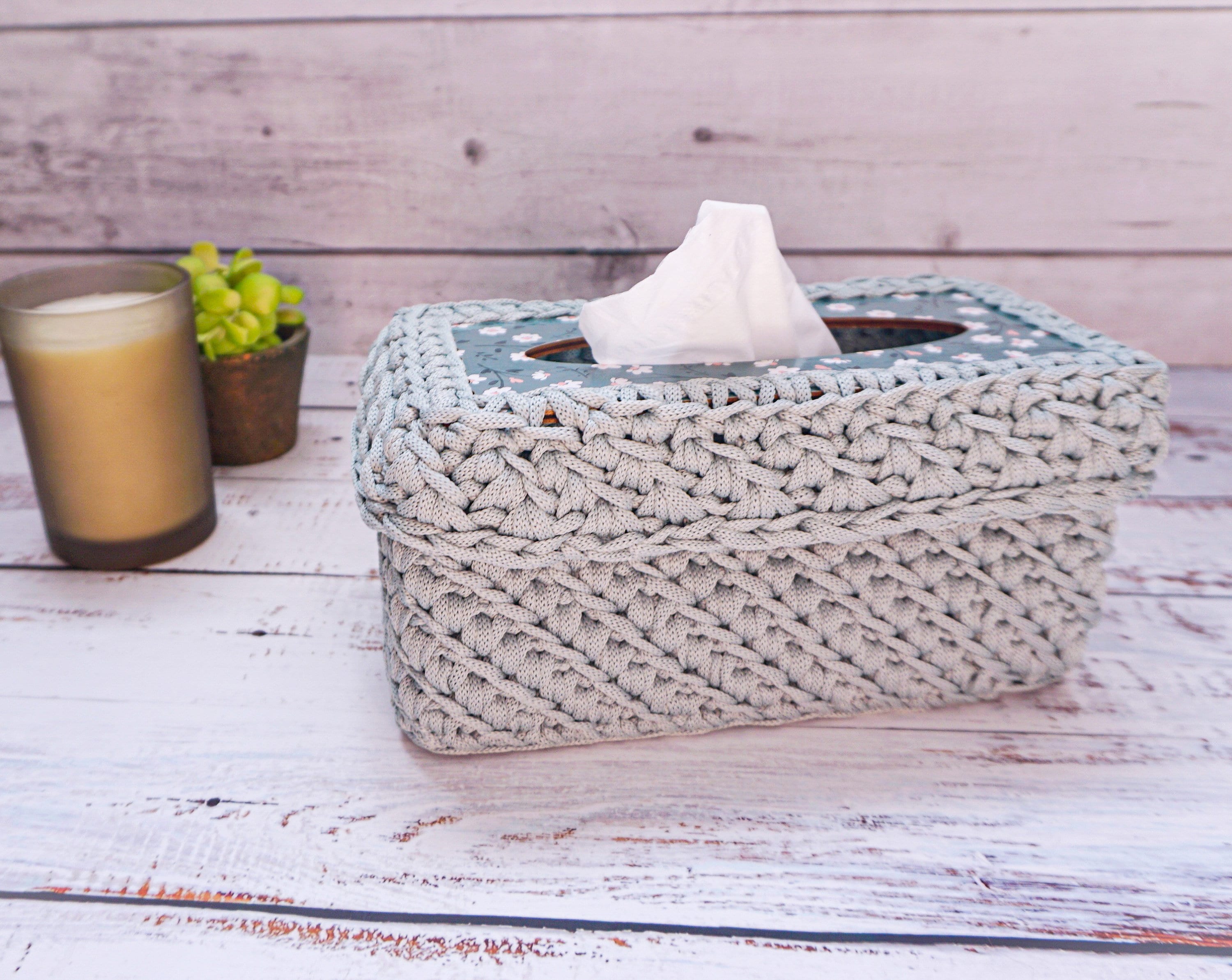Crochet Tissue Box Pattern With Crochet Instructions for Crochet ...
