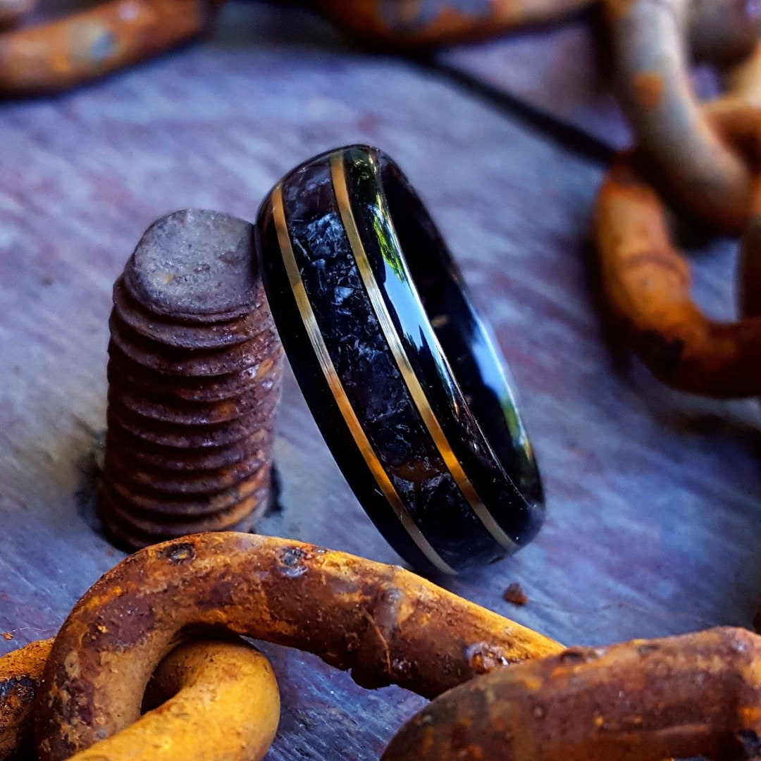 Alternative Wedding Band Black Ring Black Wedding Ring Gothic - Etsy