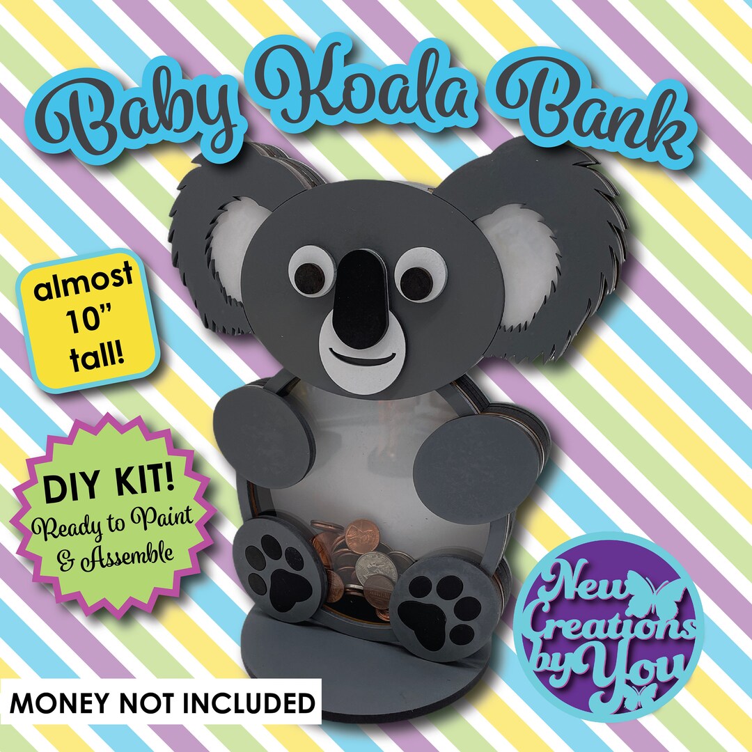 Baby Koala Bank - DIY - Ready to Paint! - Etsy