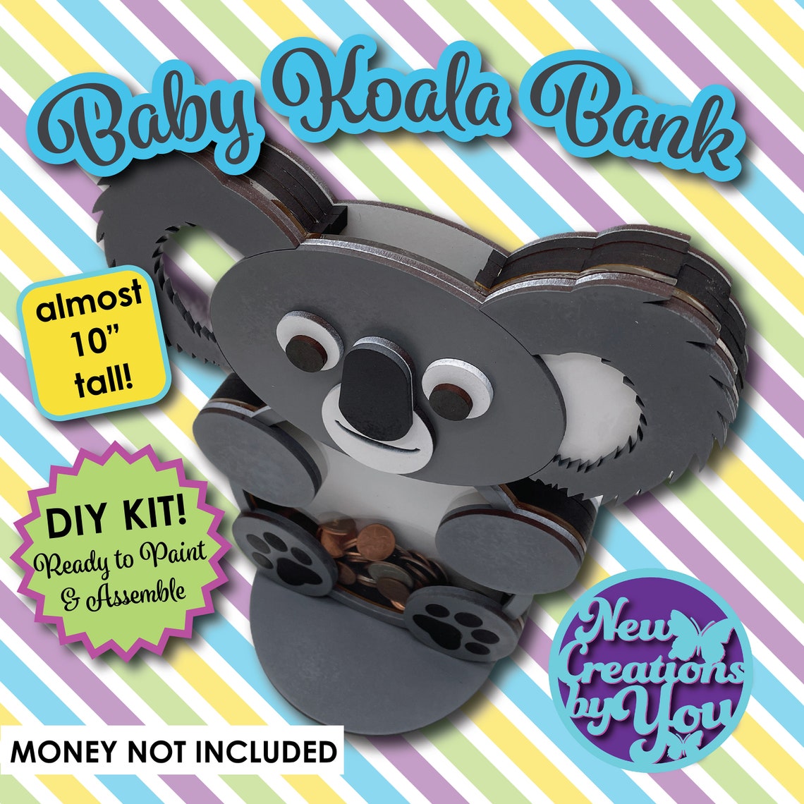 Baby Koala Bank - DIY - Ready to Paint! - Etsy