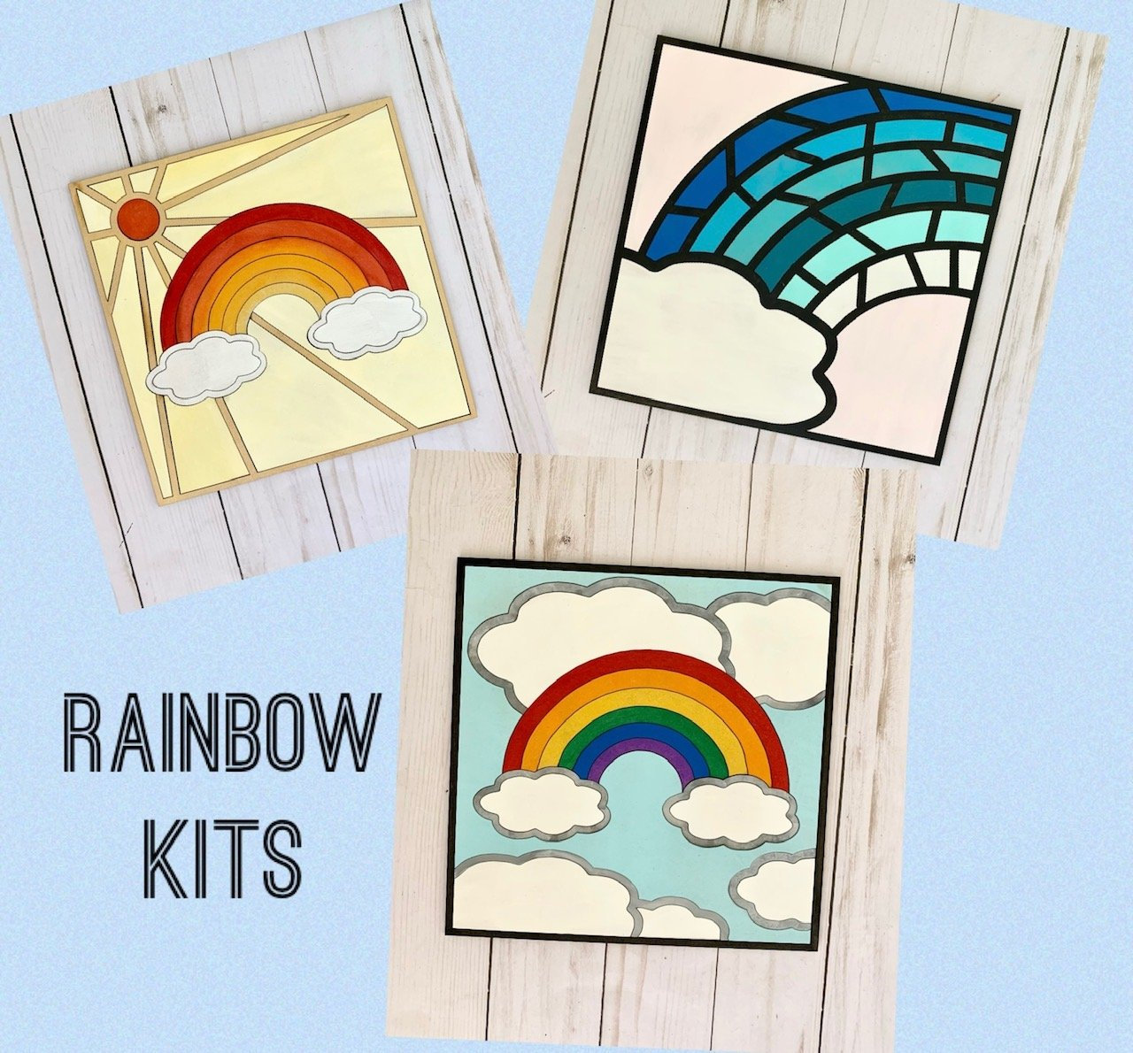 DIY Rainbow Puzzle Complete Paint Kit Three 9 Options - Etsy