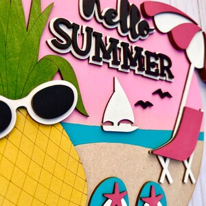 Hello Summer Beach Round Layers Sign Kit - Ready to Paint - Etsy