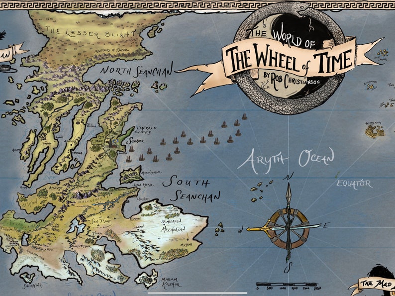 Wheel of Time Map | Illustrated Canvas Print, Rob Christianson, Limited ...