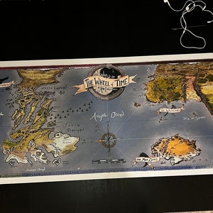Wheel of Time FULL COLOR Illustrated Canvas Map by Rob Christianson ...