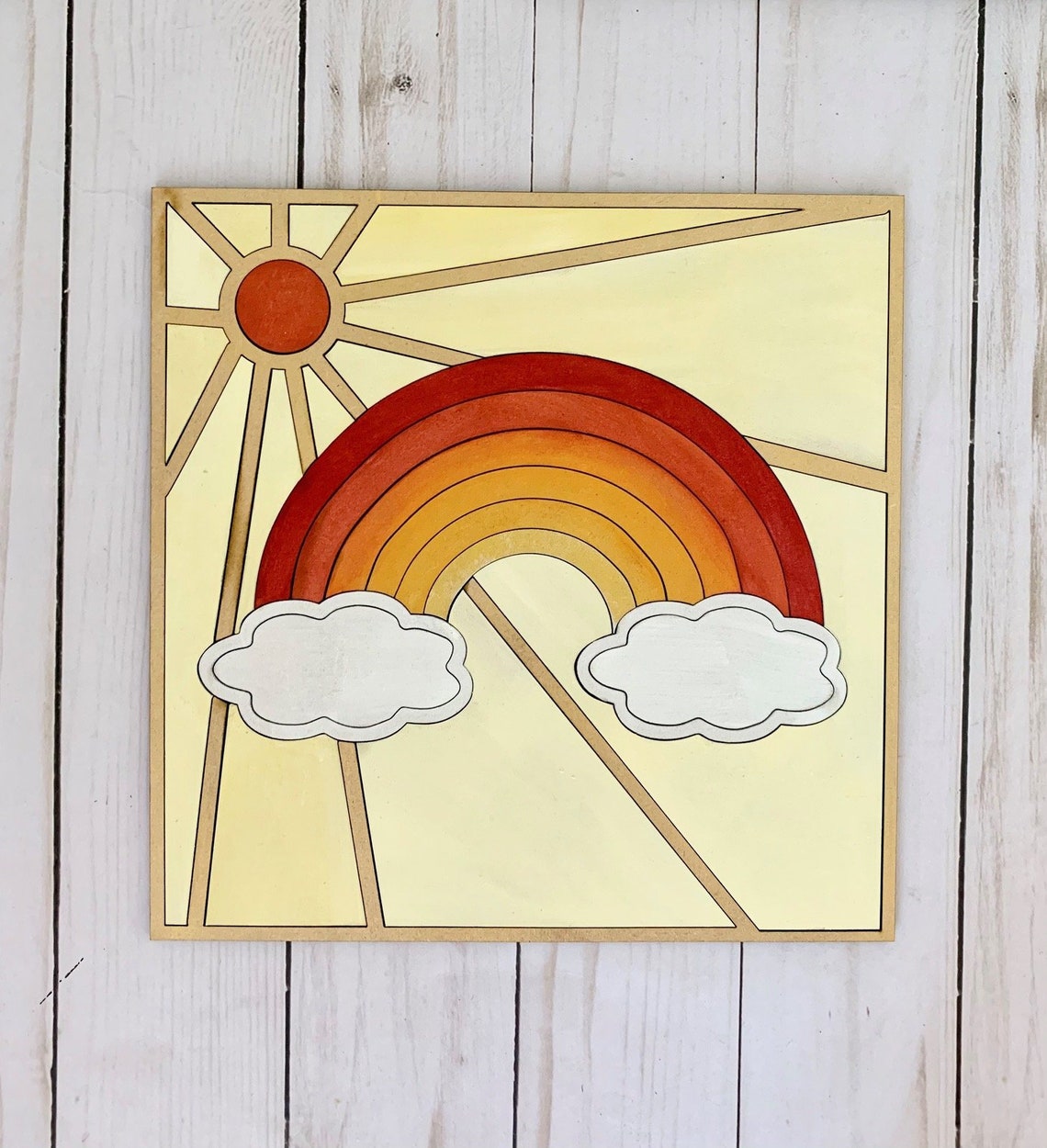 DIY Rainbow Puzzle Complete Paint Kit Three 9 Options - Etsy