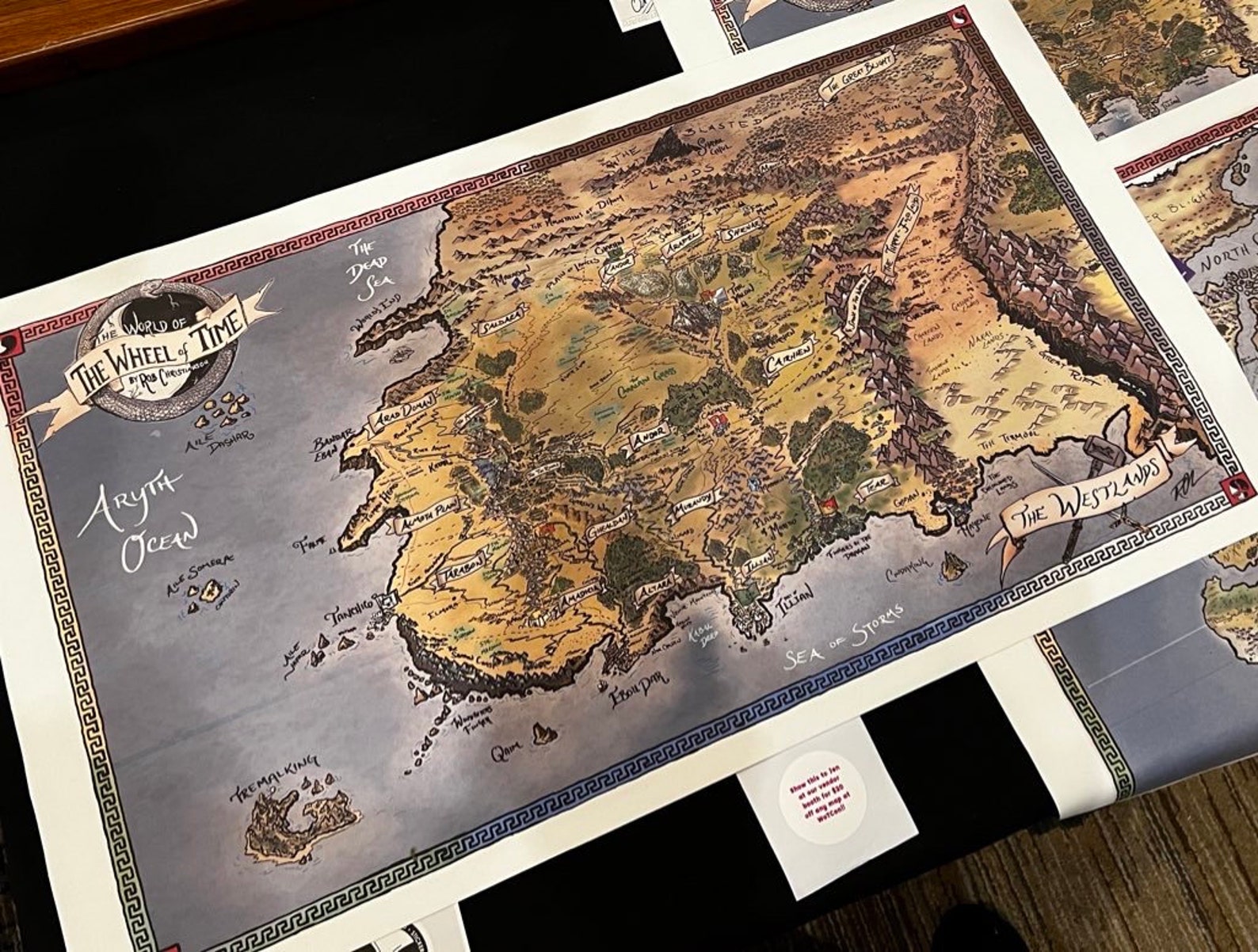 Wheel of Time Westlands FULL COLOR Canvas Map by Rob Christianson ...