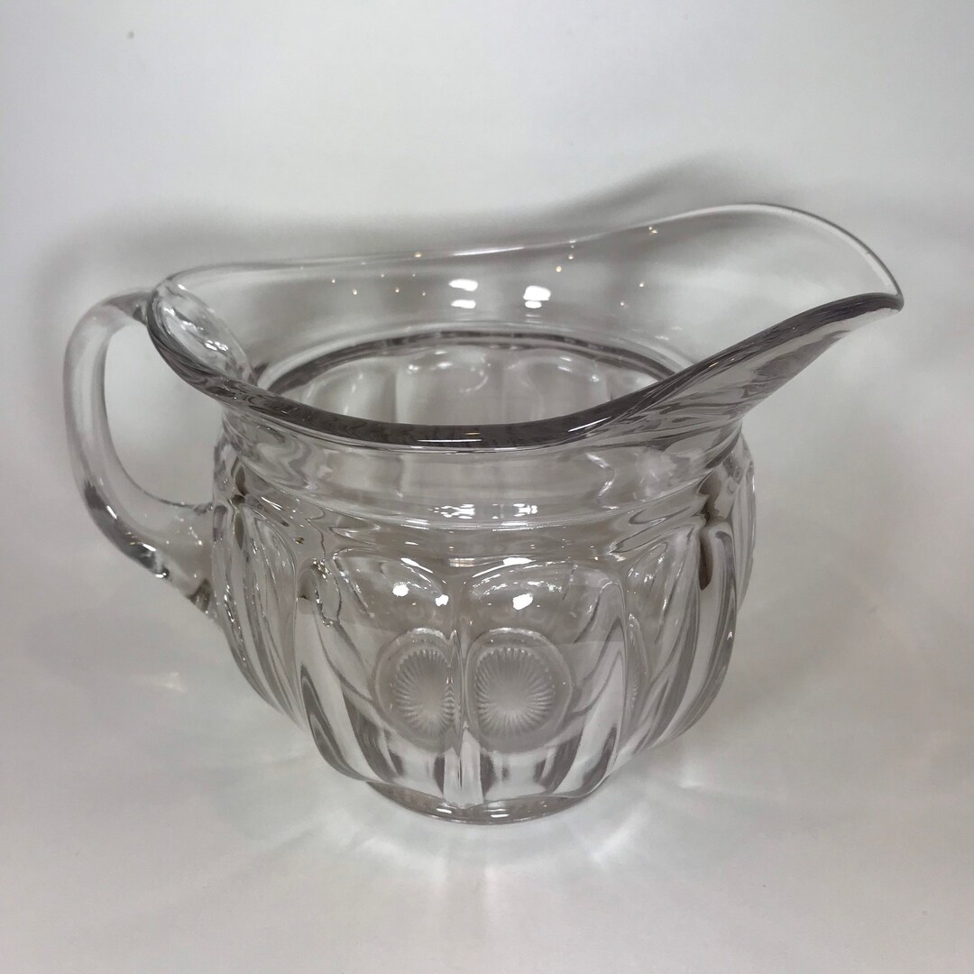 Vintage Heavy Clear Glass Pitcher Beer Water Juice Punch 1 Quart 6 ...
