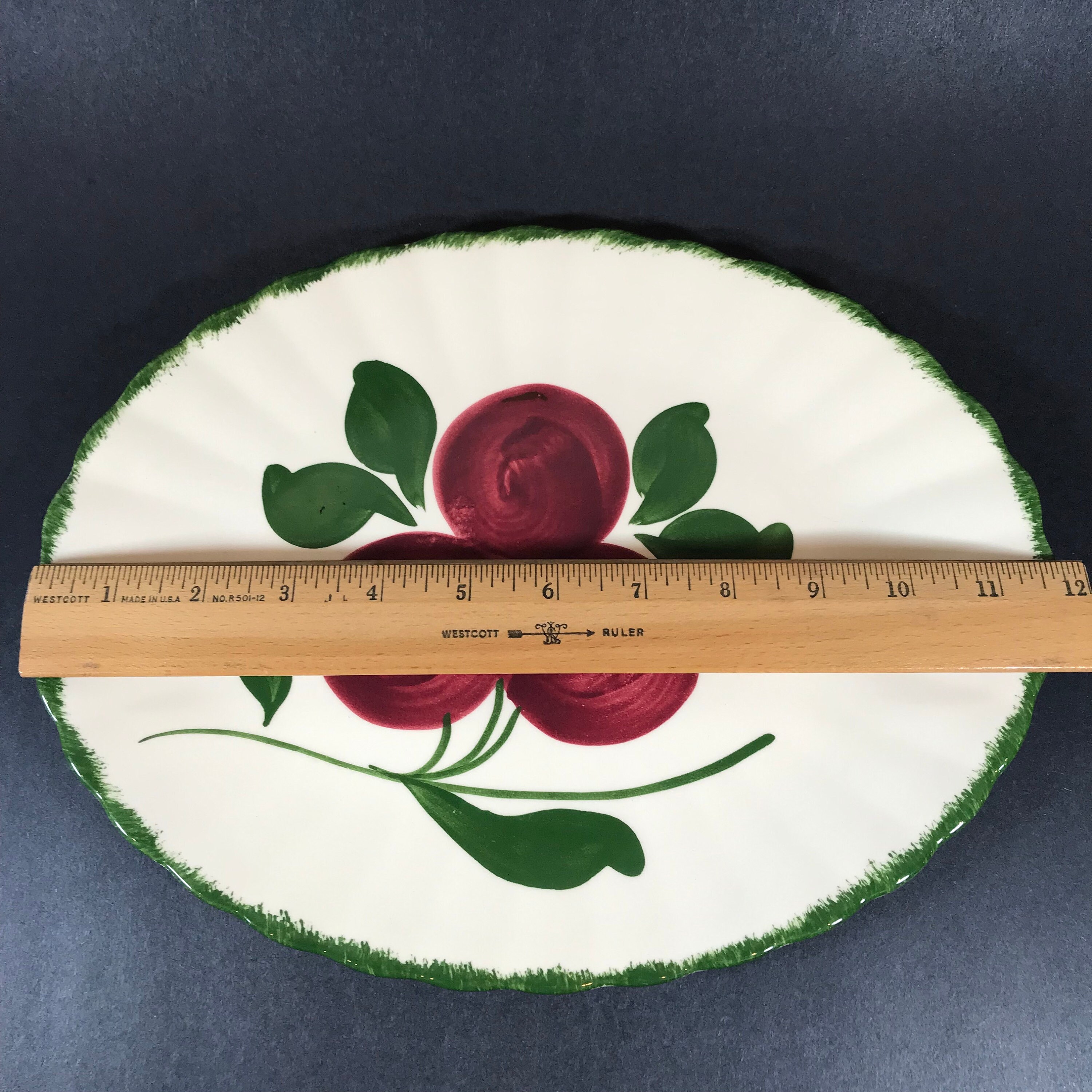 Blue Ridge Southern Potteries Oval Serving Platter Apple Trio Pattern ...