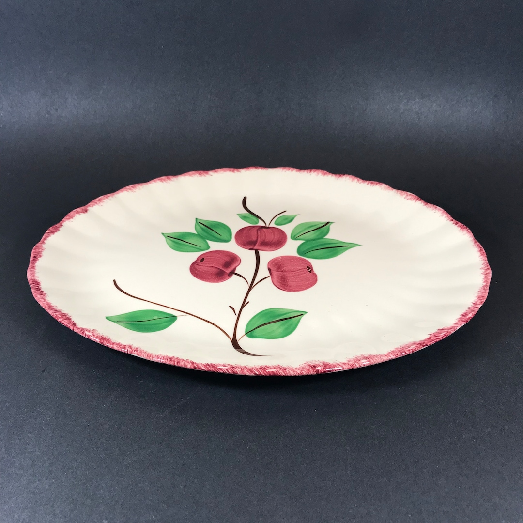 Blue Ridge Southern Potteries Oval Serving Platter Cherry Bounce ...
