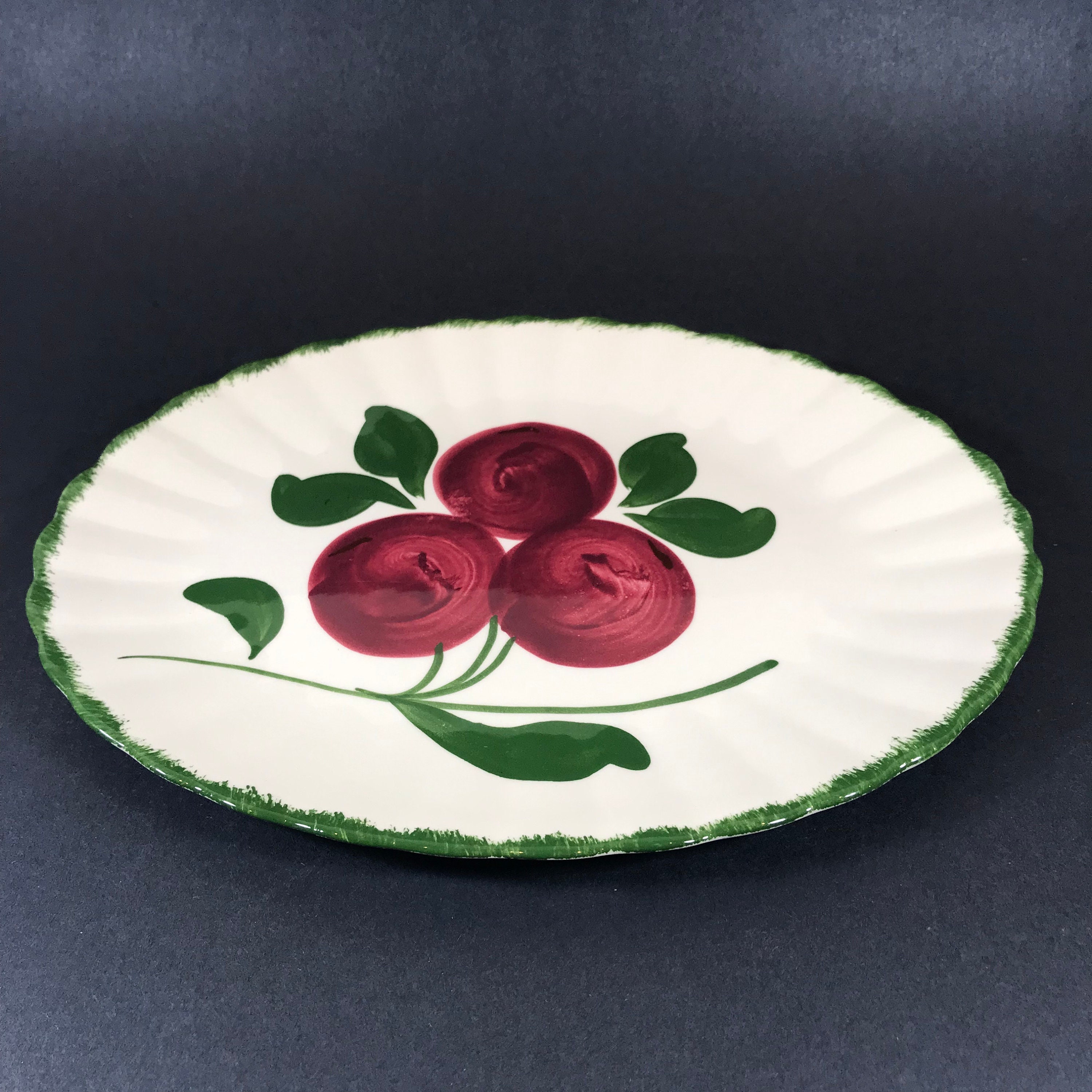 Blue Ridge Southern Potteries Oval Serving Platter Apple Trio Pattern ...