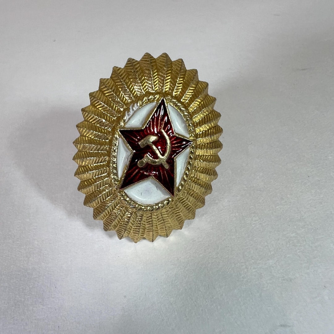 Hat Badge for Soviet Military Hat USSR Russia Uniform Badge Red Star ...