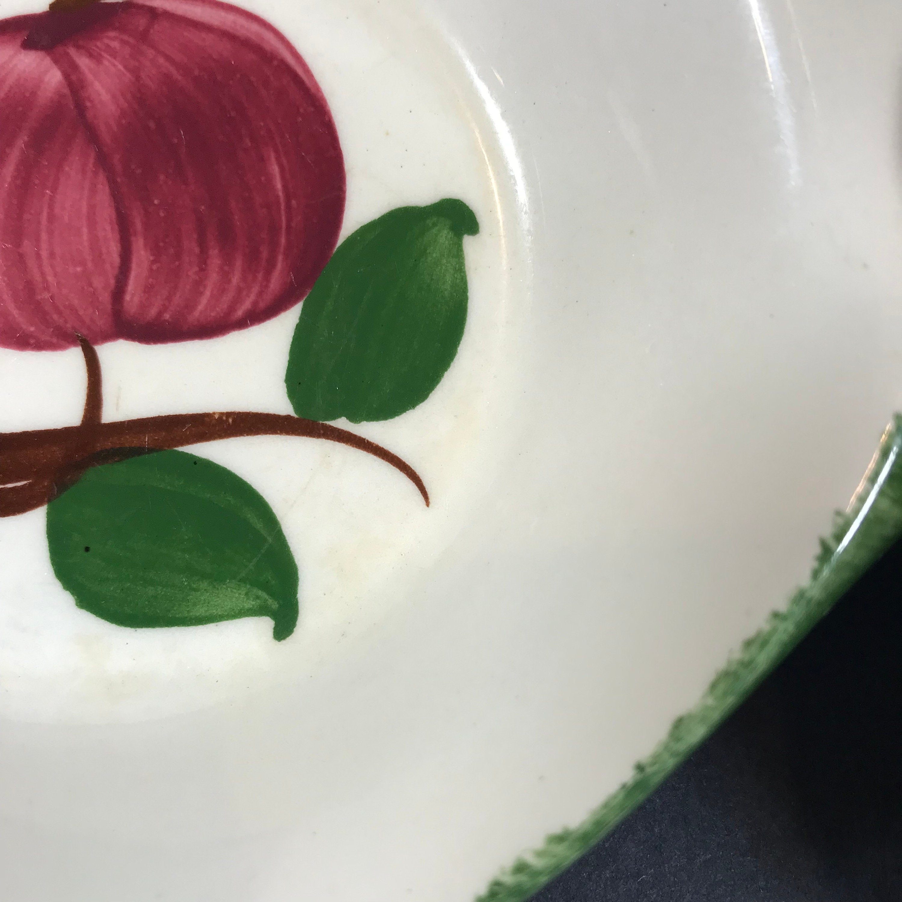 Blue Ridge Southern Potteries Tea Bag Holder Ashtray Big Apple Pattern ...