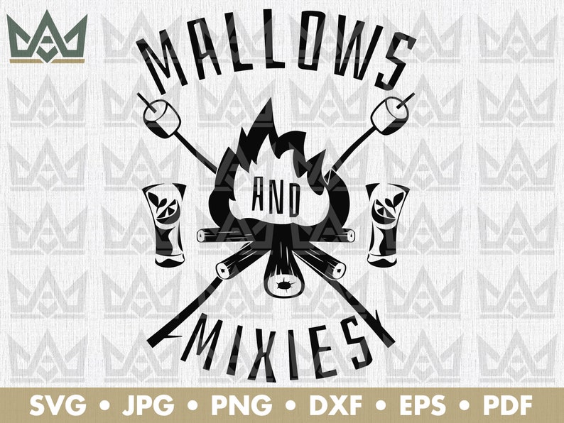 Mallows and Mixies SVG | Png, Dxf, Eps, Pdf, Svg | Camping, Campfire ...