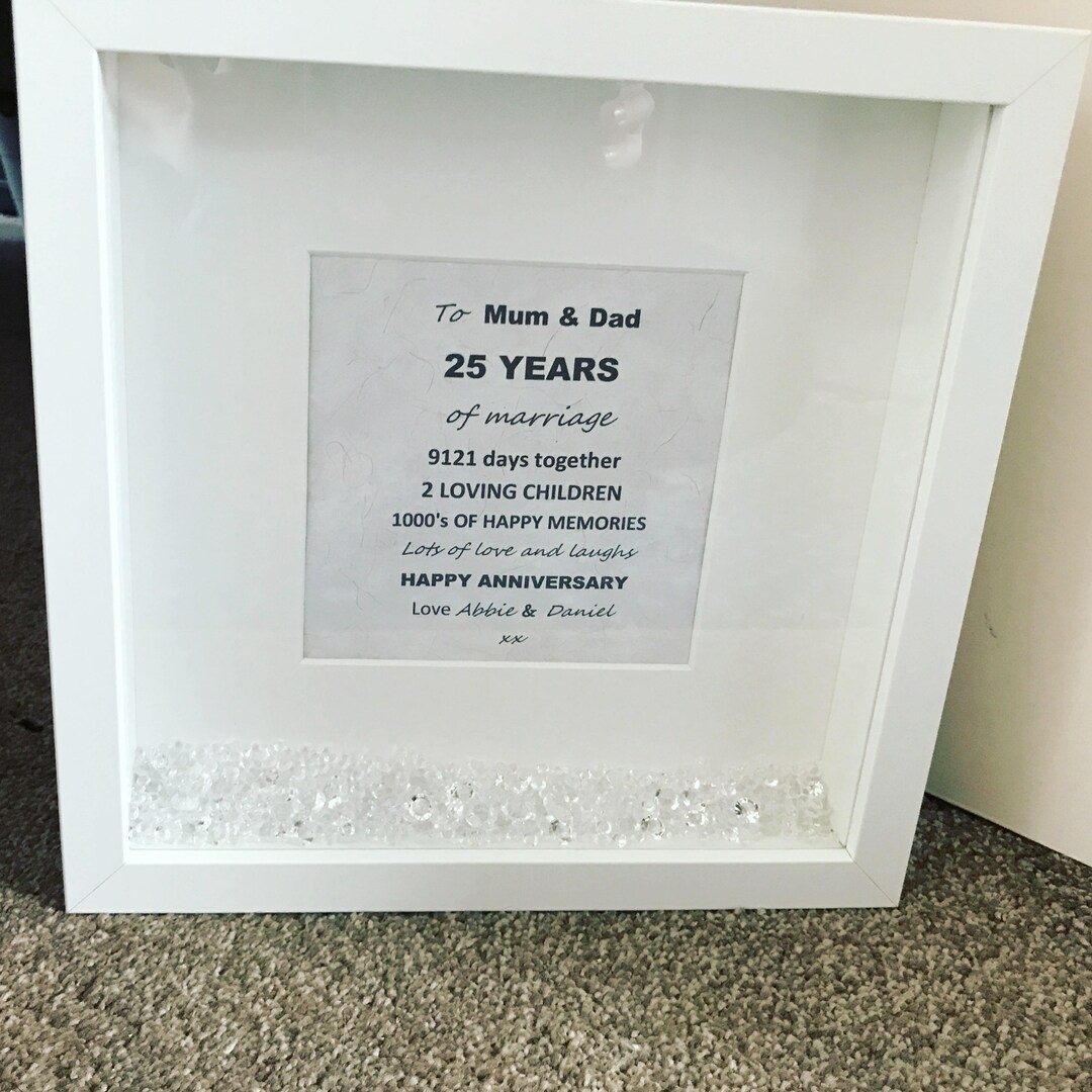 25th Anniversary Frame - Etsy
