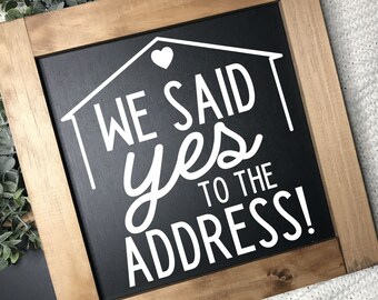 Real State Key Sign We Said Yes to the Address Closing Day - Etsy