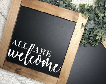 All Are Welcome Here Sign - Etsy