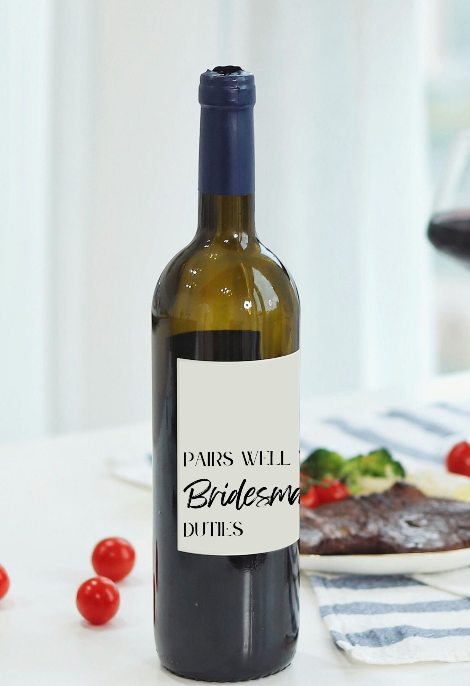 DIGITAL Wine Proposal Pairs Well Bridesmaid Duties Maid of Honor Duties ...