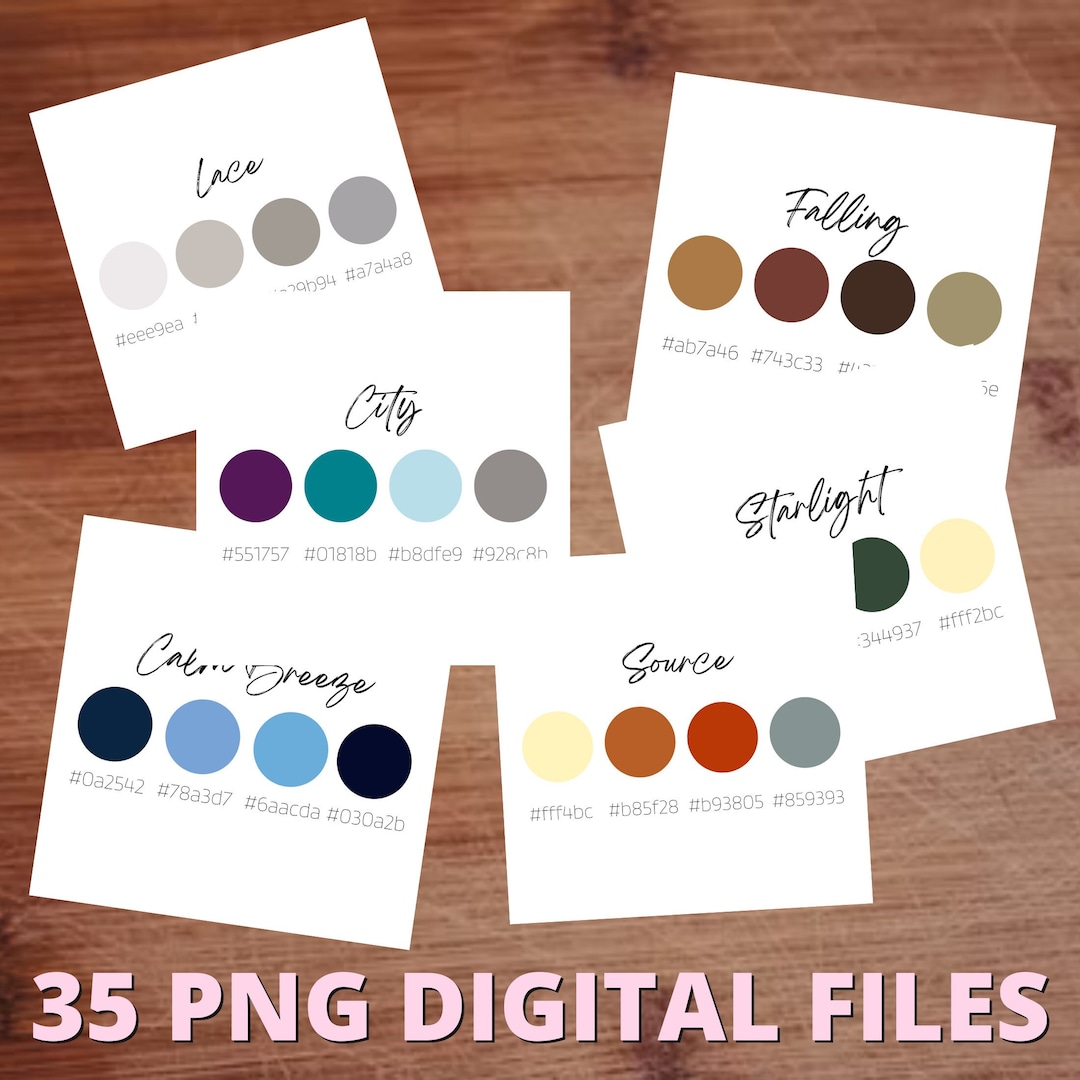 DIGITAL Wedding Color Schemes Color Swatches Palette for Wedding ...