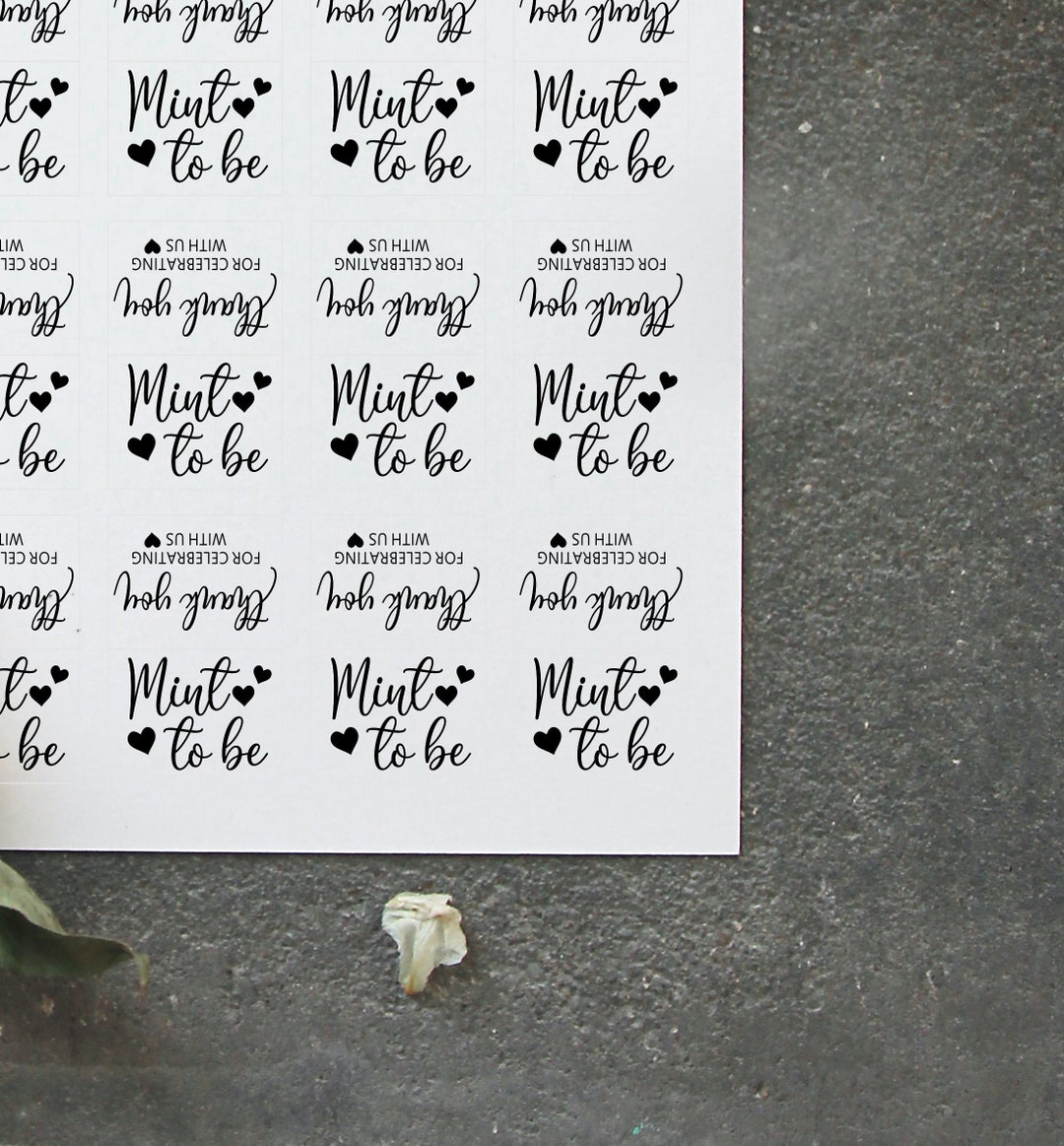 DIGITAL Mint to Be Wedding Mint Favor Digital Download Digital File for ...