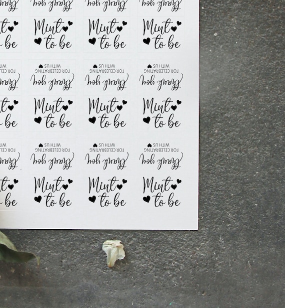DIGITAL Mint to Be Wedding Mint Favor Digital Download Digital - Etsy