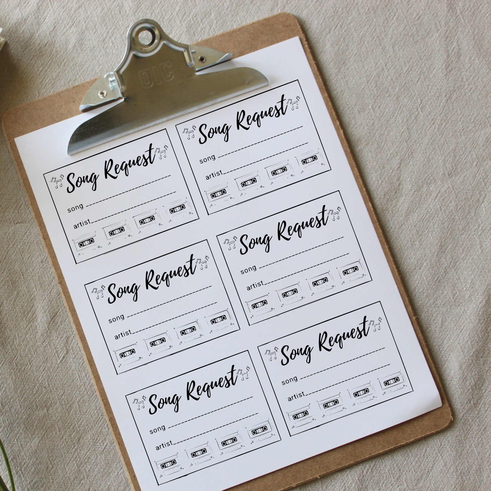 DIGITAL Printable Song Request Forms Tags for Wedding - Etsy