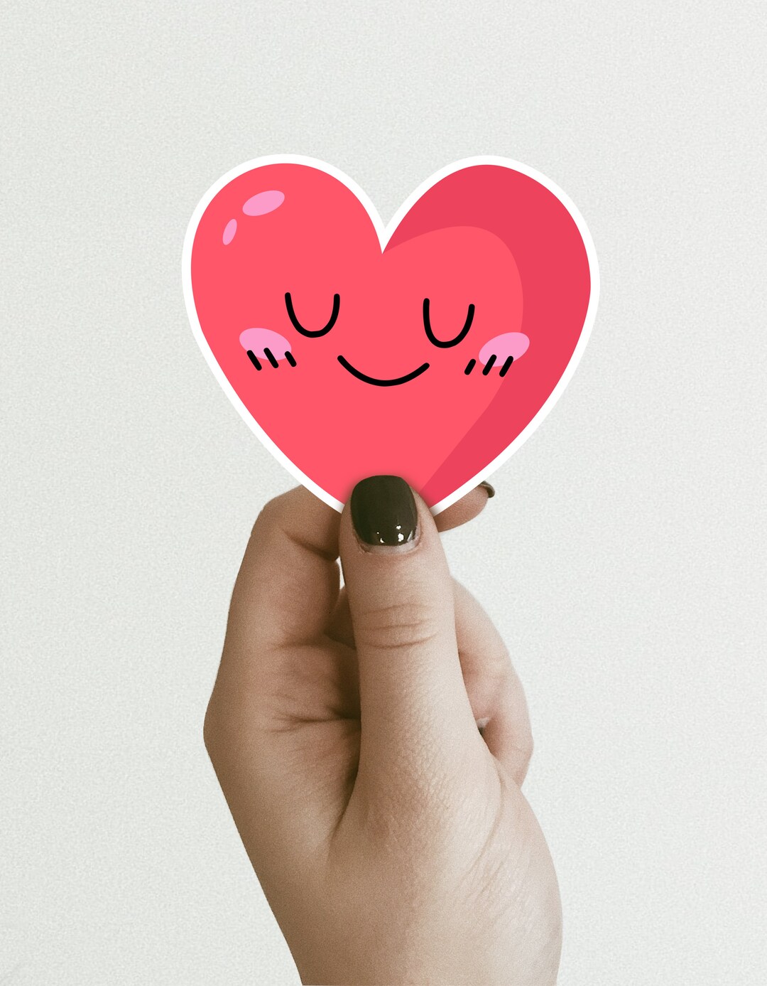 STICKER PREORDER Cartoon Heart Walking 70s Smile Red Pink Kindle ...