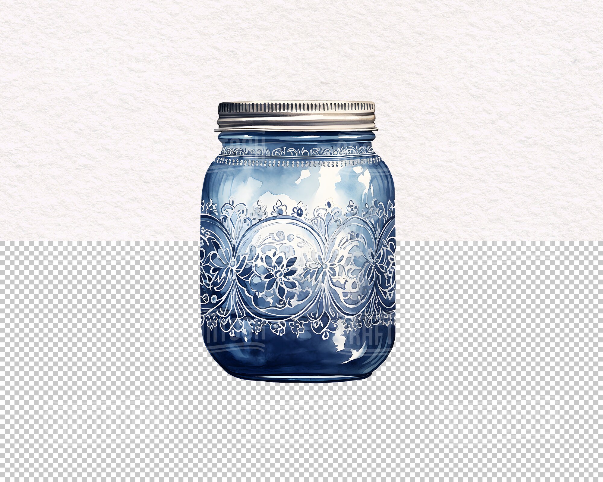 Watercolor Rustic Mason Jar Clipart: Transparent PNG, Enchanted Forest ...