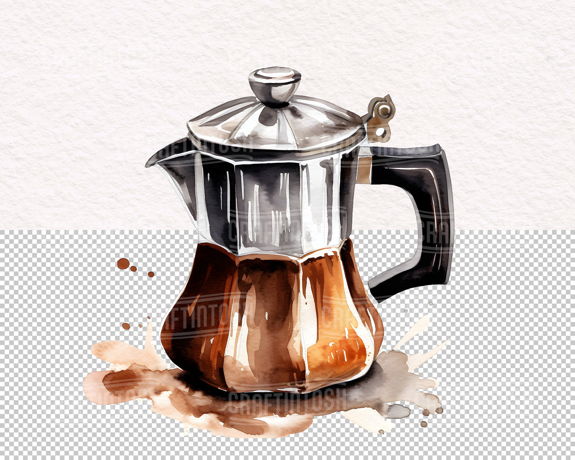 Watercolor Coffee Clipart - Transparent PNG Illustration Digital ...