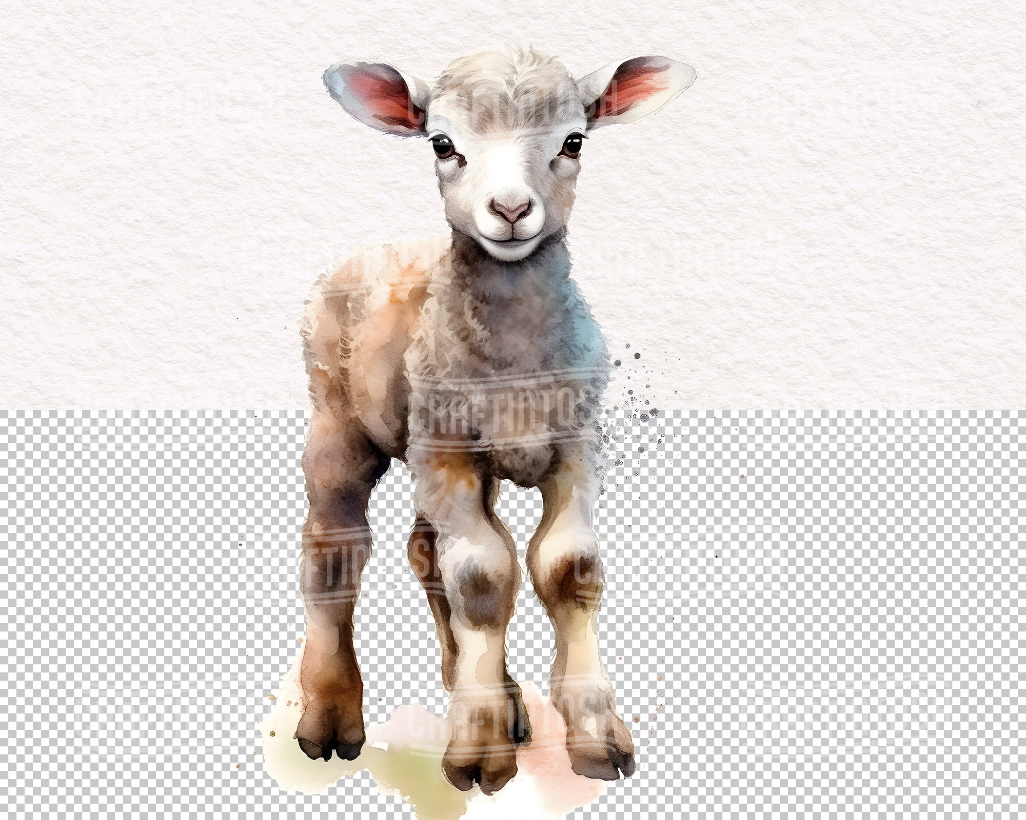Baby Lamb Clipart, Lamb PNG, Baby Animals, Farm Animals PNG, Baby Sheep ...