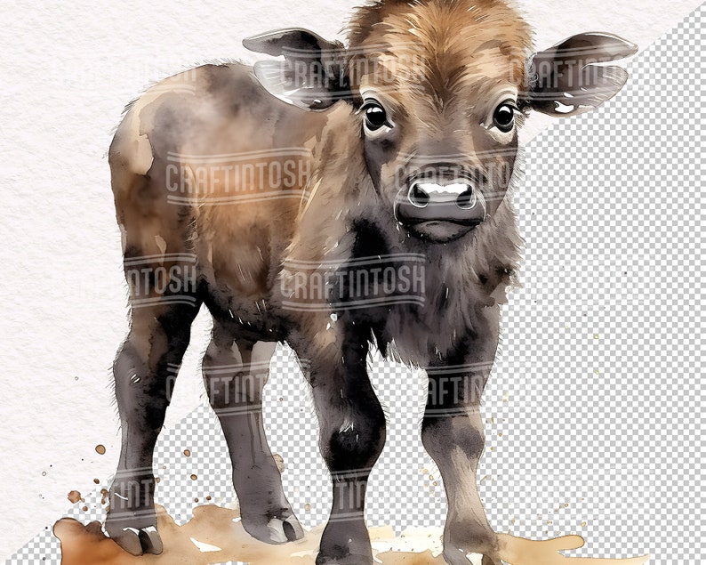 Watercolor Baby Safari Animals PNG Clipart Set Digital - Etsy