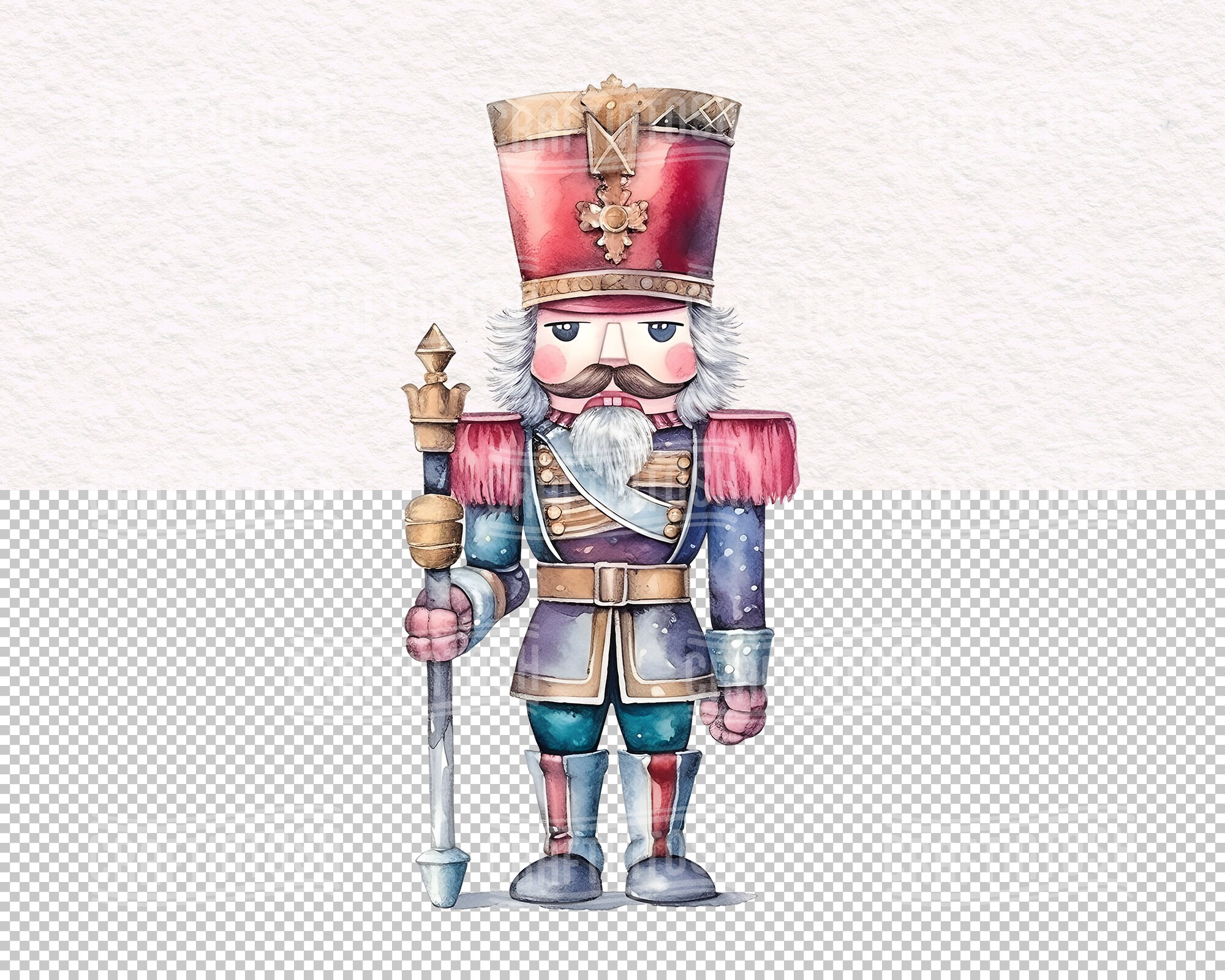 Christmas Nutcracker PNG, Watercolor Clipart Bundle, Junk Journal ...